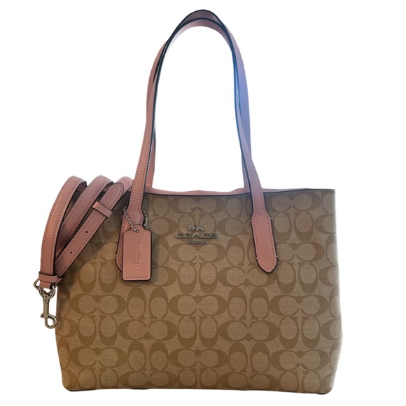 Coach | Bags | Coach Avenue Carryall Tote Purse Khakicarnation Pink ...